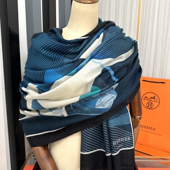 Hermes | Accessories | Hermes Elegant Cashmere Shawl With Exquisite ...